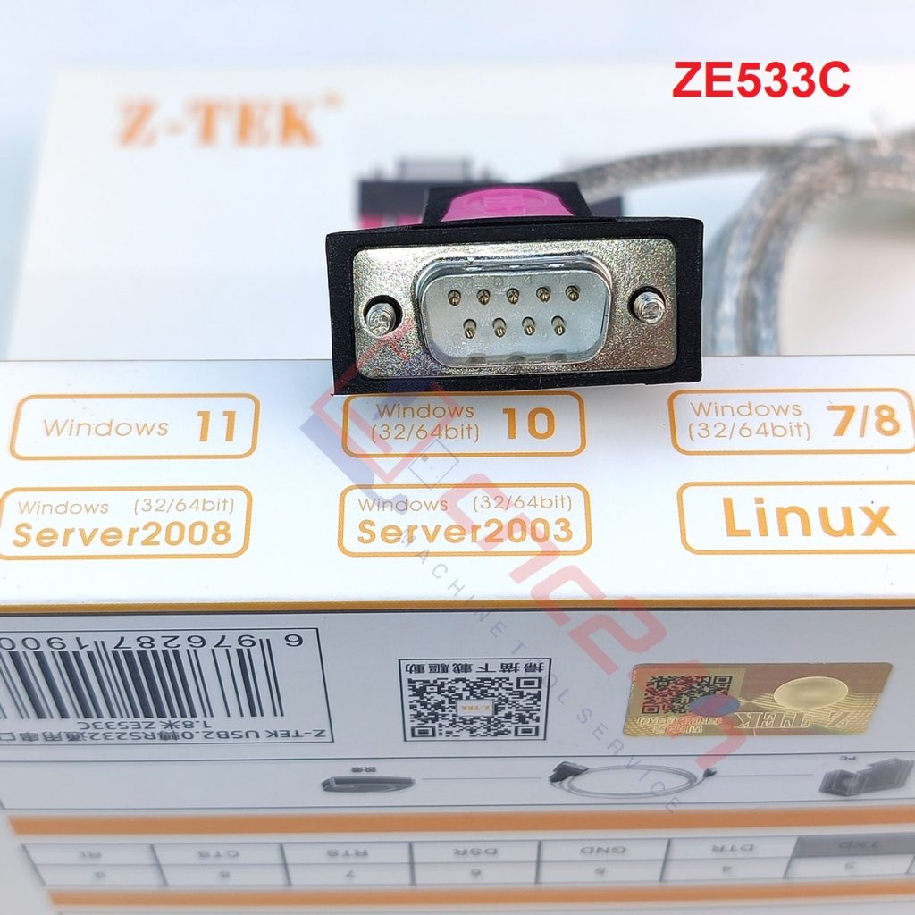 Cáp USB COM Z-TEK ZE533C - chip FTDI - Chuyên cho CNC - CNC24H Shop