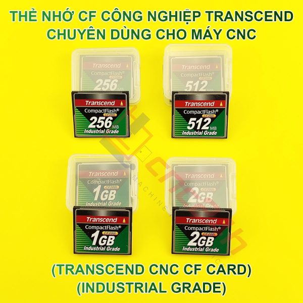 Combo Thẻ CF Transcend công nghiệp - 3 món - cho máy CNC - CNC24H Shop